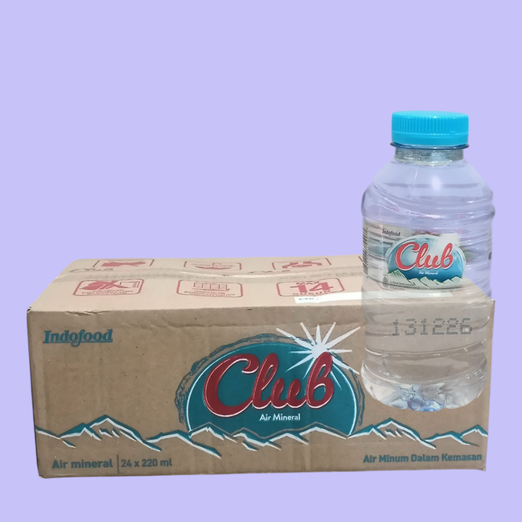 Jual Indofood CLUB Air Mineral Botol Mini Genggam 220ml [24 botol ...