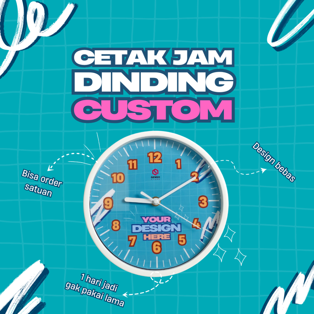 Jual Cetak Jam Dinding Custom Ukuran 20 cm | Shopee Indonesia