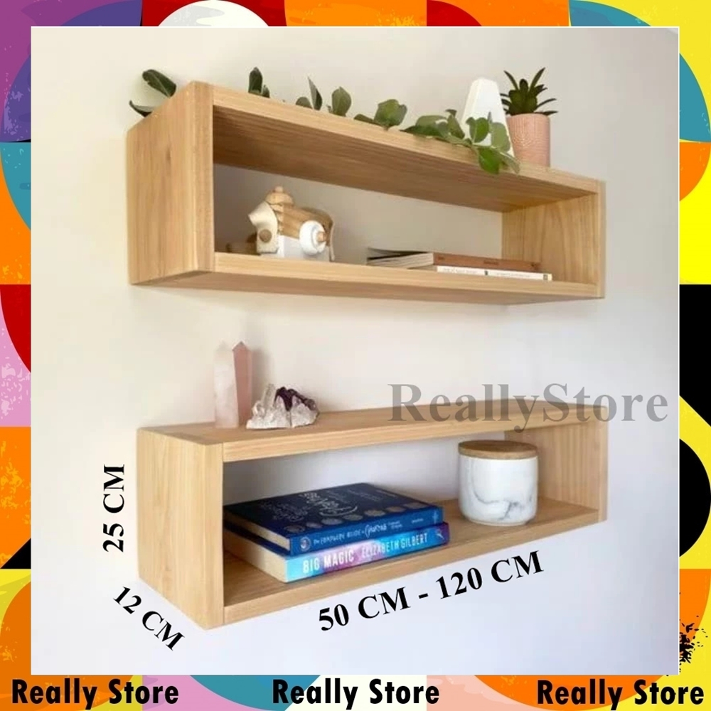 Jual Rak Buku Ambalan Dinding Lebar 12CM Hiasan Dinding Aesthetic Rak ...
