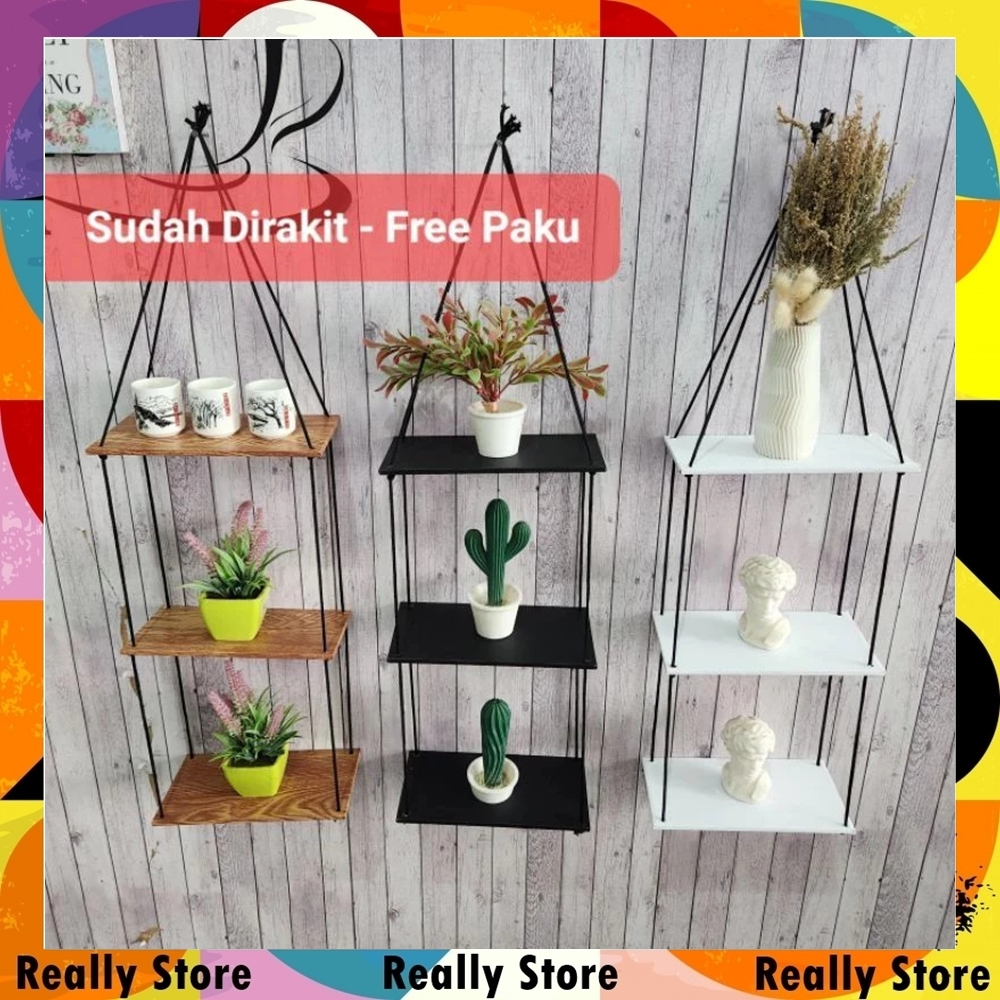 Jual Rak Tali Gantung Minimalis Hambalan Gantung Rak Gantung Asthetic ...