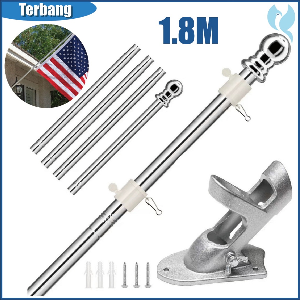 Jual Tiang Bendera Bahan Stainless Steel Ukuran 1,8M Flagpole Bracket ...