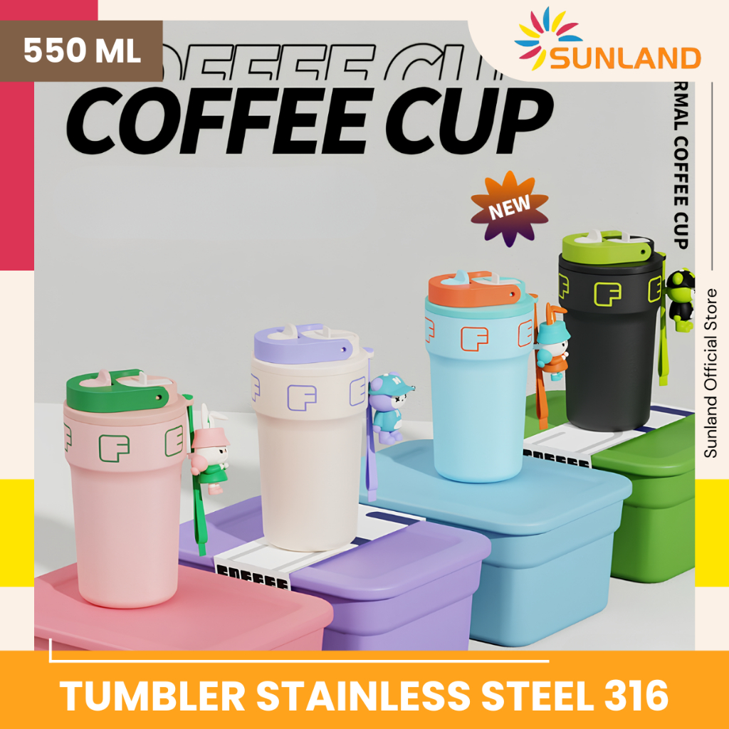 Jual SUNLAND x FUNNYCOOK Botol Minum Aesthetic Stainless Steel 316 Tumbler Tahan Panas dan ...