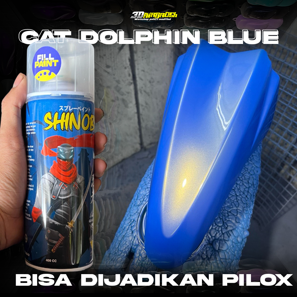 Jual (BISA DIJADIKAN PILOX) CAT DOLPHIN BLUE / CAT BIRU LEMBAYUNG GOLD ...