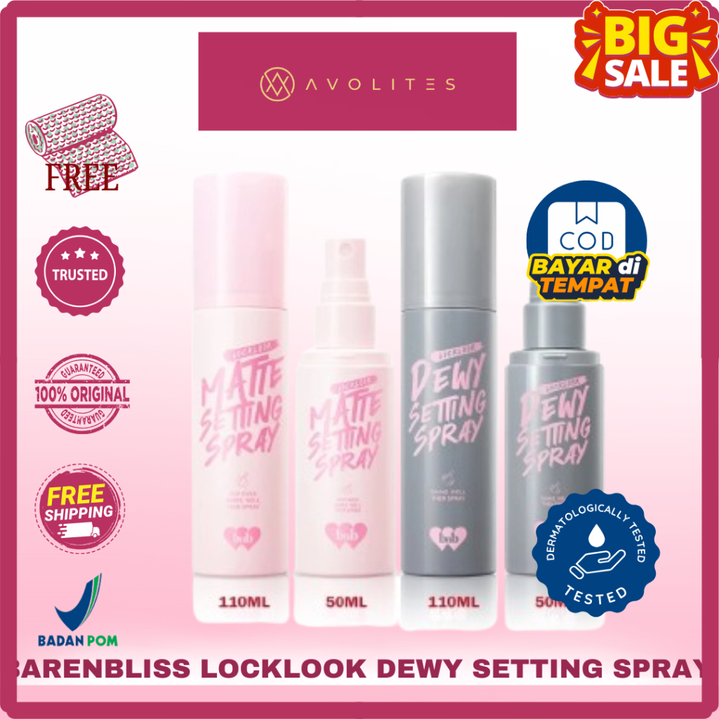 Jual BNB barenbliss Locklook Dewy Setting Spray TAHAN LAMA HASIL DEWY ...