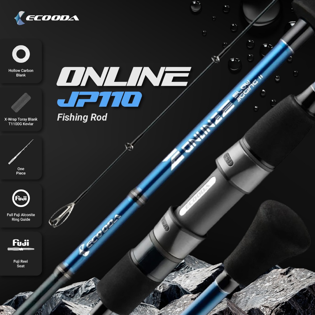 Jual ECOODA Online E Series EESJ II 100g-300g Hard Slow Pitch Jigging Rod PE 1.5-4 Drag Power ...
