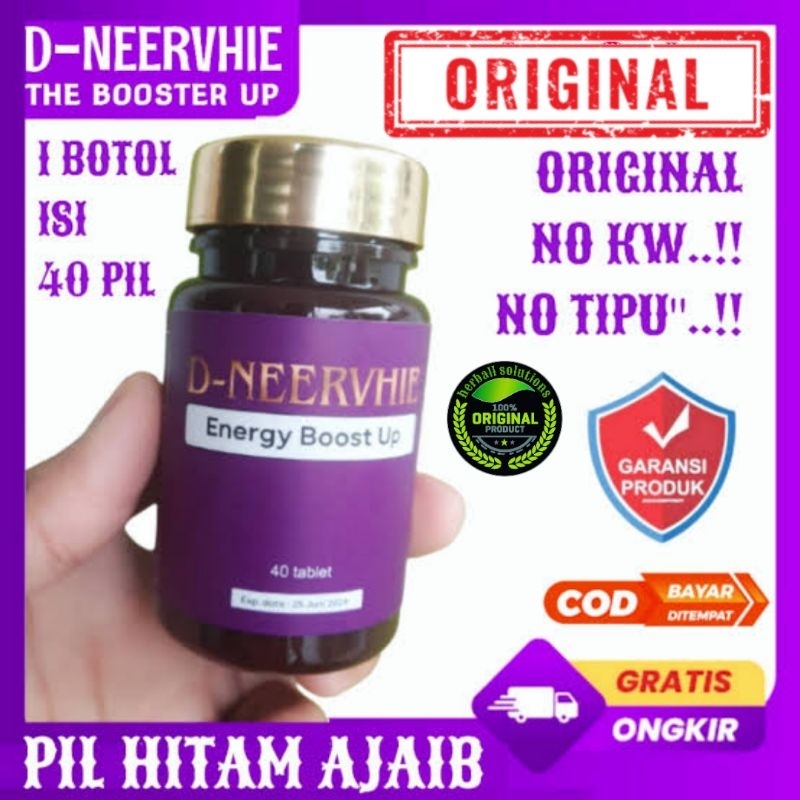 Jual D-NEERVHIE ENERGY BOOST UP 1 BOTOL ISI 40 PIL HITAM AJAIB TERBAIK ORIGINAL MALAYSIA ...