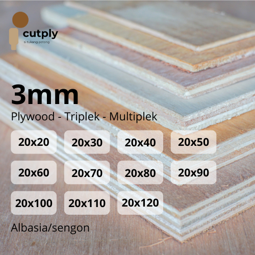 Jual Plywood Triplek Multiplek Pliwot (Tebal 3mm) Full Sengon / Albasia ...