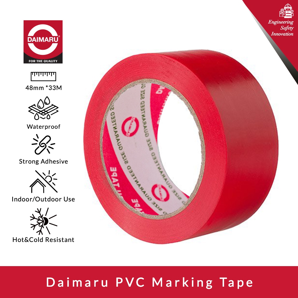 Jual Daimaru Floor Marking Tape PVC Red Lakban Penanda Lantai Merah 48mm x 27M - MERAH | Shopee ...