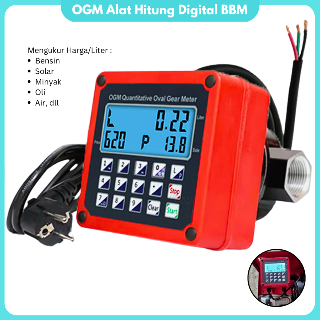 Jual Oval Gear Meter OGM Oval Gear Meter 1 Inch Digital Flow Meter OGM ...