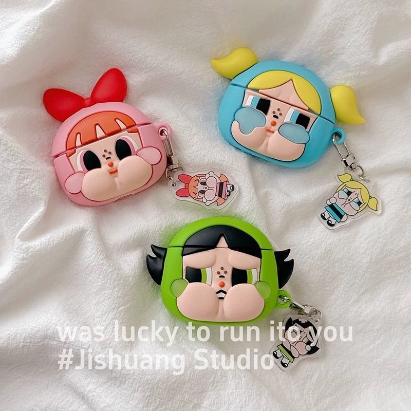 Jual Cute Cartoon Flying Girl Police AirPods 4 Protective Case Fourth ...