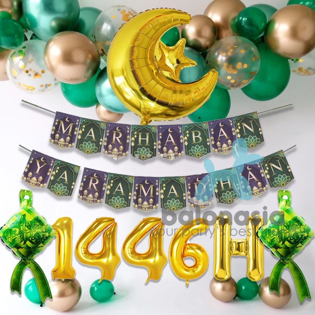 Jual Dekorasi Lebaran Garland Marhaban Ya Ramadhan / Hiasan Backdrop ...
