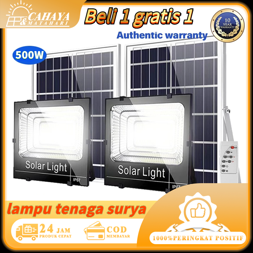 Jual Penjualan panas 500W lampu sorot tenaga surya IP67 Tahan air lampu ...