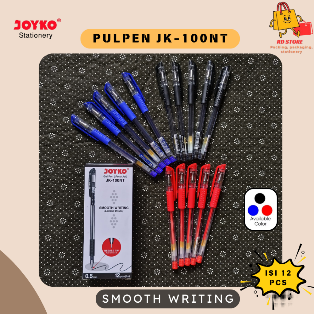 Jual Joyko Pulpen JK-100NT Smooth Writing Pulpen Joyko 1 PACK ISI 12 PCS / Gel Pen Pulpen Pena ...