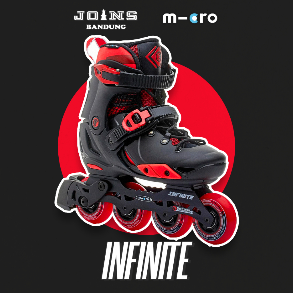 Jual Sepatu roda Inline Skate Micro Infinite black red | Shopee Indonesia