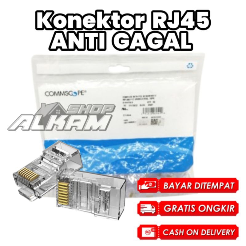 Jual Paket hemat harga satuan, konektor RJ45 Coomscope/ Konektor cocok ...