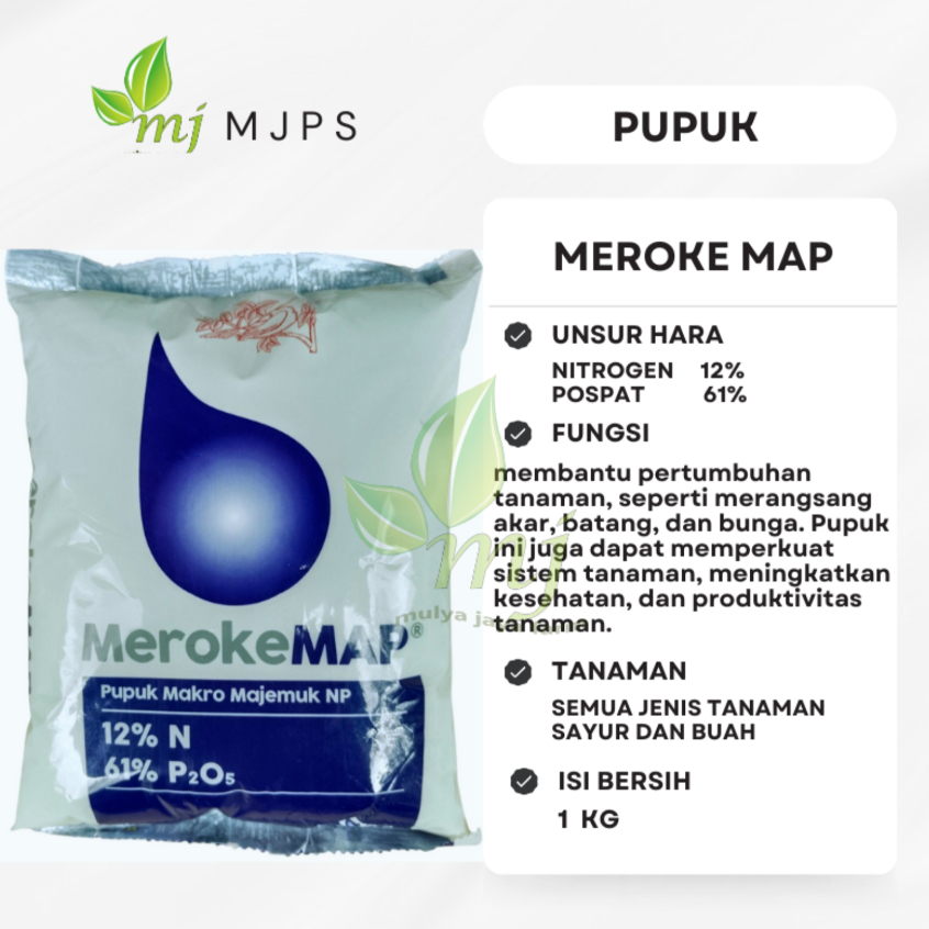 Jual Pupuk Meroke MAP Makro Majemuk NP Kemasan Pabrik 1 kg | Shopee ...