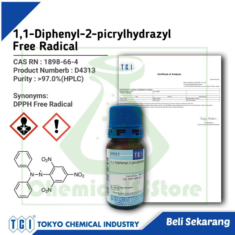 Jual DPPH free radical | TCI | Hplc | Repack | Shopee Indonesia