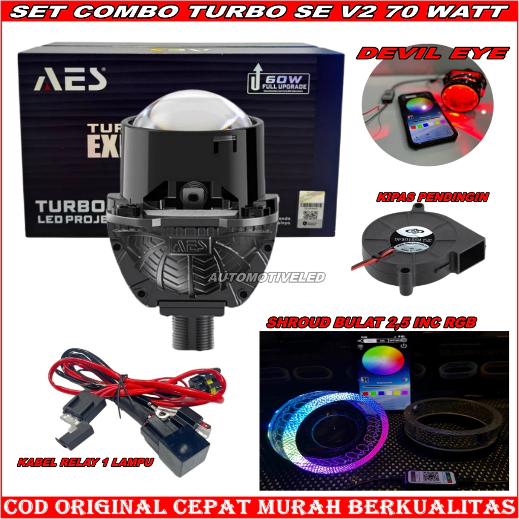 Jual ORIGINAL BILED TURBO SE EXPERIENCE V2 2,5 INCHI VERSION 2 DOUBLE EMITTER BILASER TURBO SE ...