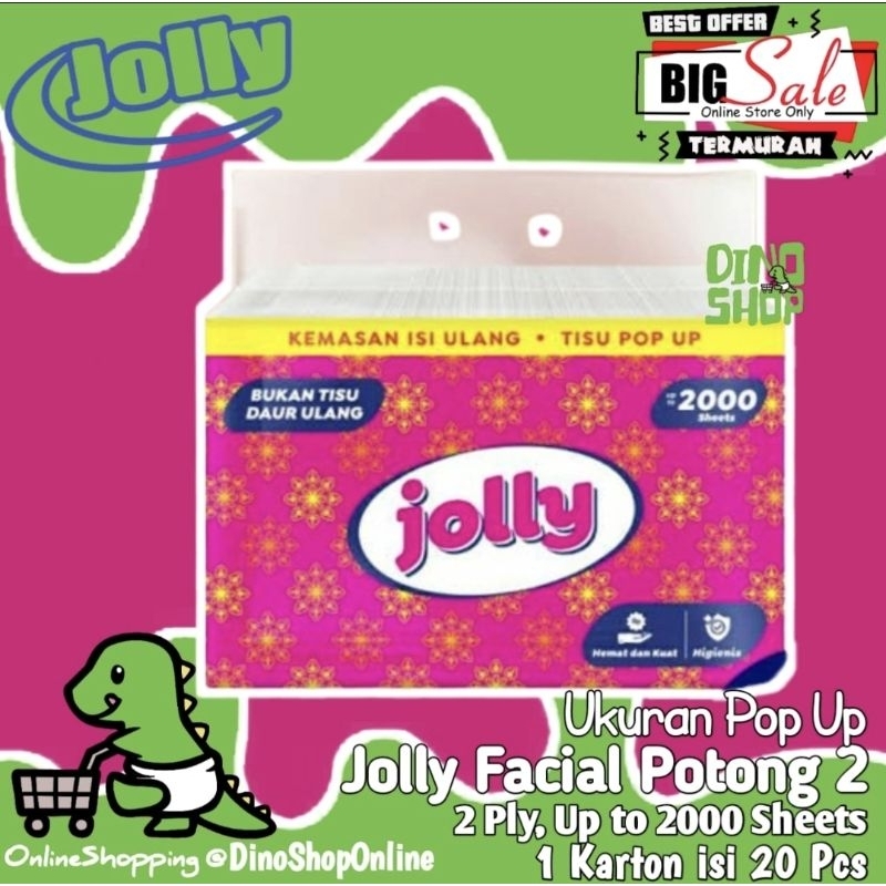 Jual Tissue Jolly Pop Up 2000s (jolly refill) | Shopee Indonesia