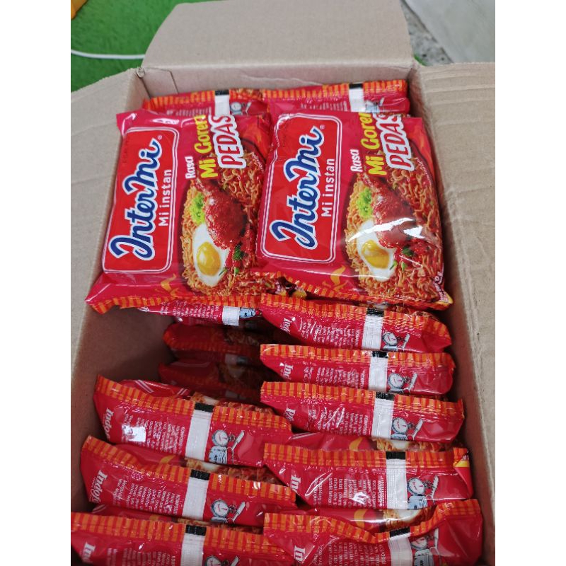 Jual PAKET HEMAT INTERMI GORENG PEDAS SETENGAH PORSI [ 1DUS ISI 20PCS ...