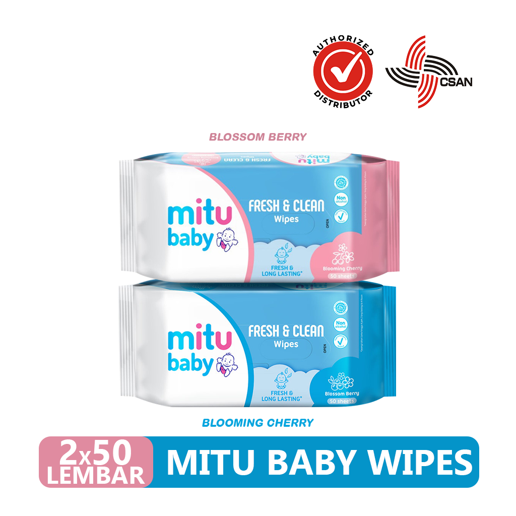 Jual [Beli 1 Gratis 1] 50 SHEETS Mitu Baby Fresh & Clean Wipes 50s ...