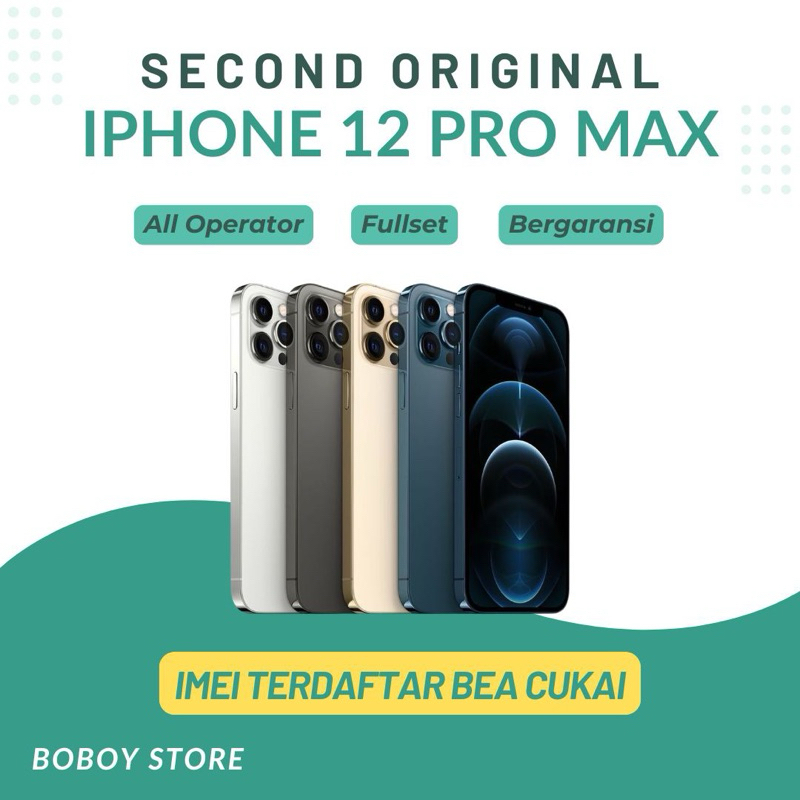 Jual Iphone 12 Pro Max 128Gb / 256Gb / 512Gb Second Imei Terdaftar Beacukai | Shopee Indonesia