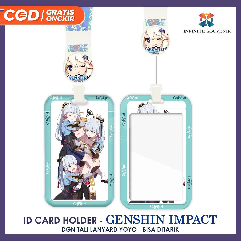 Jual (N017) ID Card Holder Tali Yoyo Genshin Impact / Nametag Yoyo / Card Holder Yoyo / Card ...