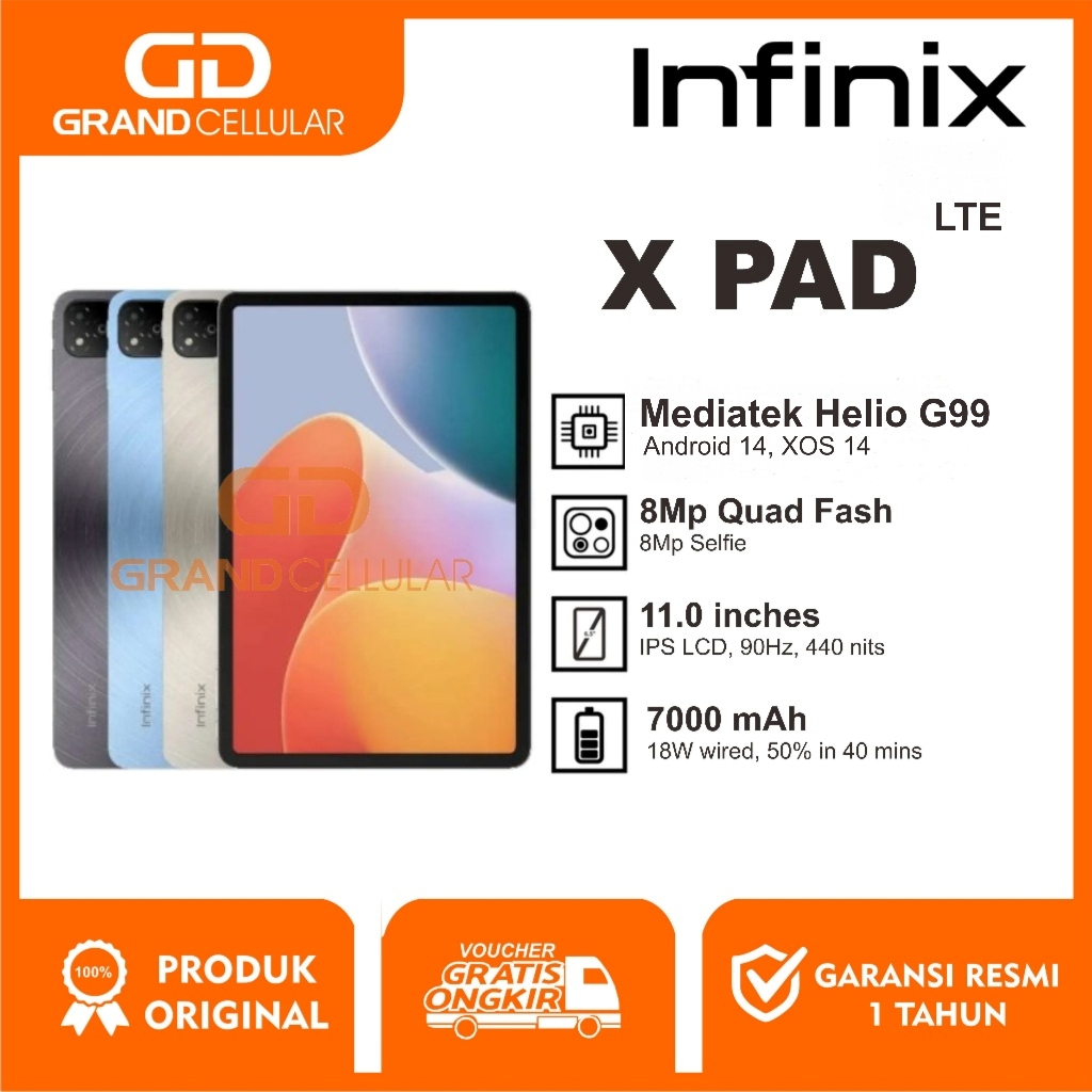 Jual INFINIX X PAD LTE [4/256GB] - [4/128GB] Garansi Resmi | Shopee ...