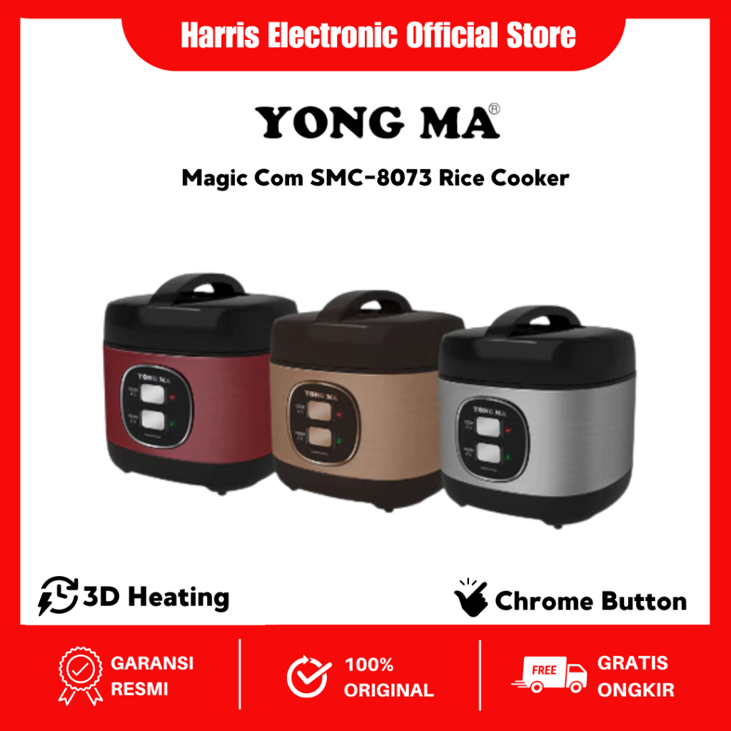 Jual Yong Ma Rice Cooker SMC-8073. Yongma Magic Com SMC 8073 | Shopee ...