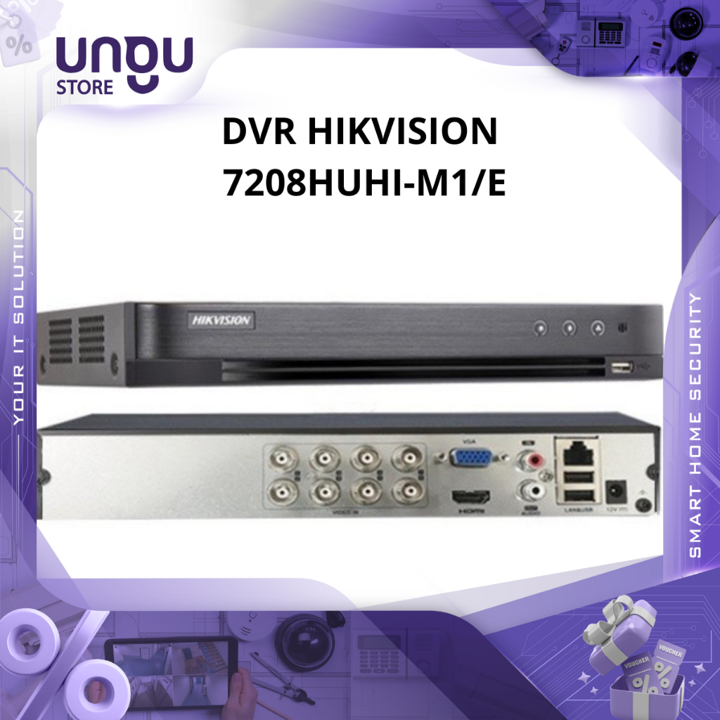 Jual DVR 8 Channel Hikvision 7208HUHI-M1/E AcuSense DVR HIK 8CH Up to ...