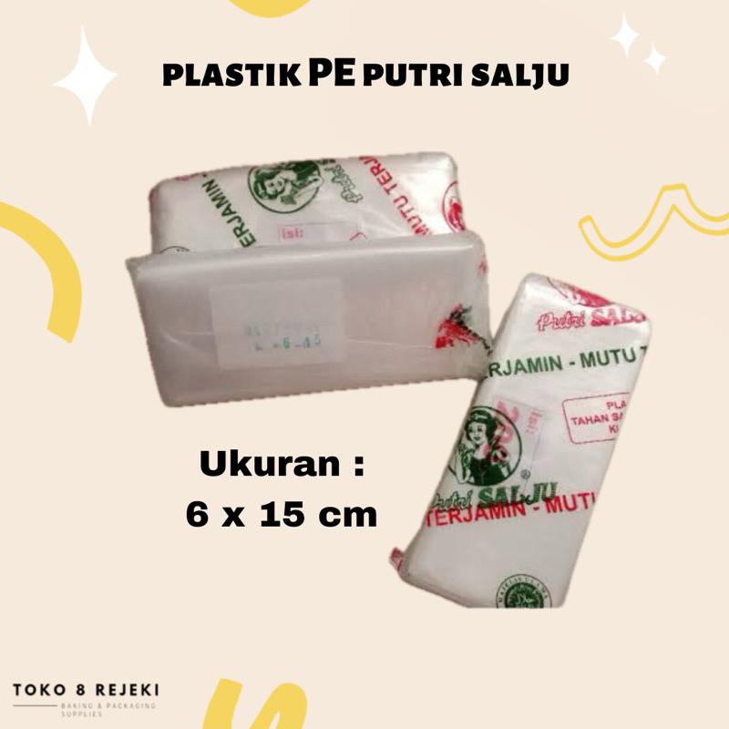 Jual Plastik PE Putri Salju / Plastik Es Kucir Ukuran 6 x 15 cm ...