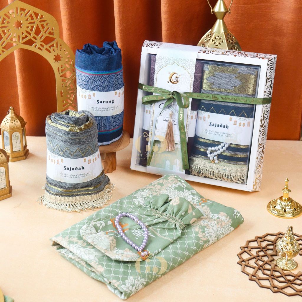 Jual Hampers Ramadhan Isi Alat Sholat Sajadah Mukena Sarung / Hampers ...