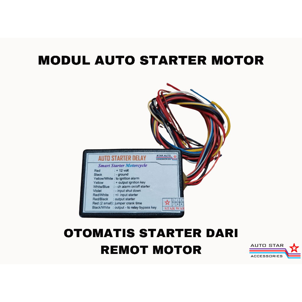 Jual MODUL AUTO START MOTOR UNIVERSAL OTOMATIS STARTER DARI REMOT ...