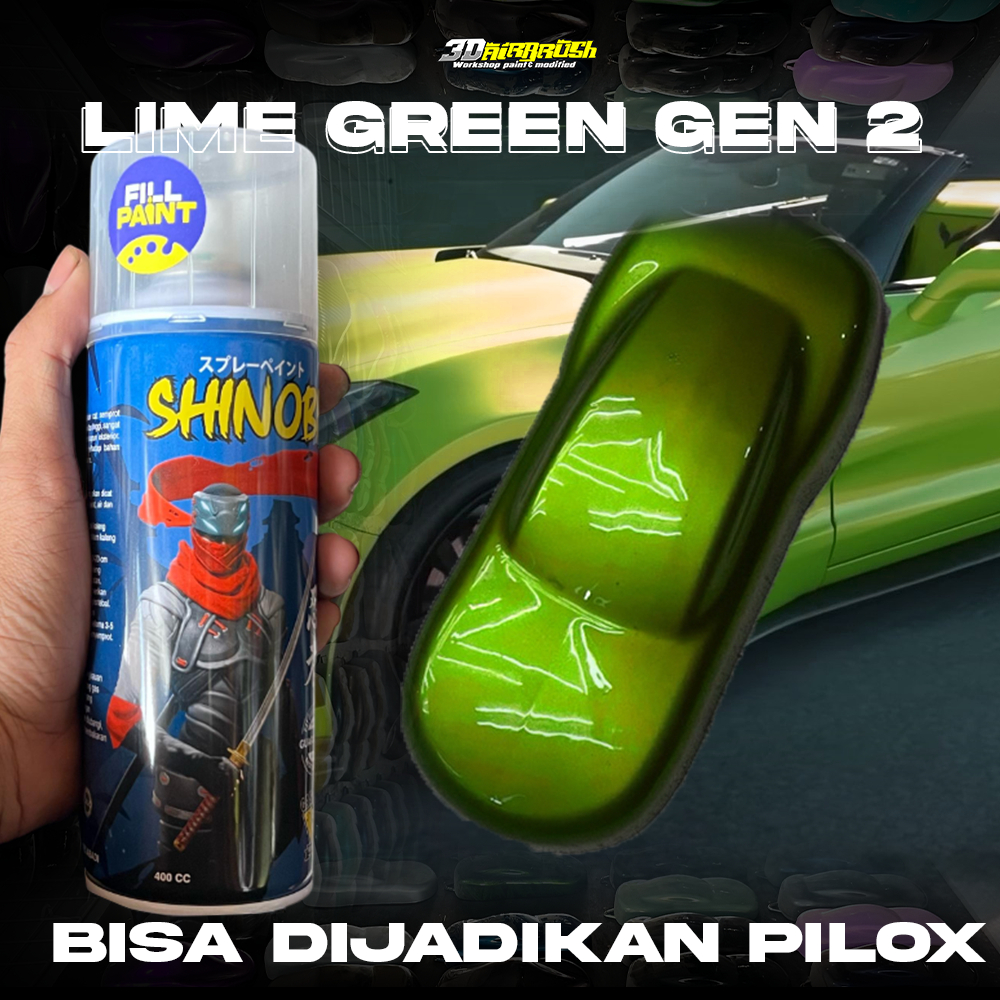 Jual ( BISA DIJADIKAN PILOX ) CAT LIME GREEN GEN 2 Special colour ...