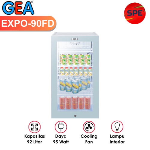 Jual SHOWCASE MINI GEA KAPASITAS 92 LITER EXPO-90FD / EXPO90FD GARANSI ...