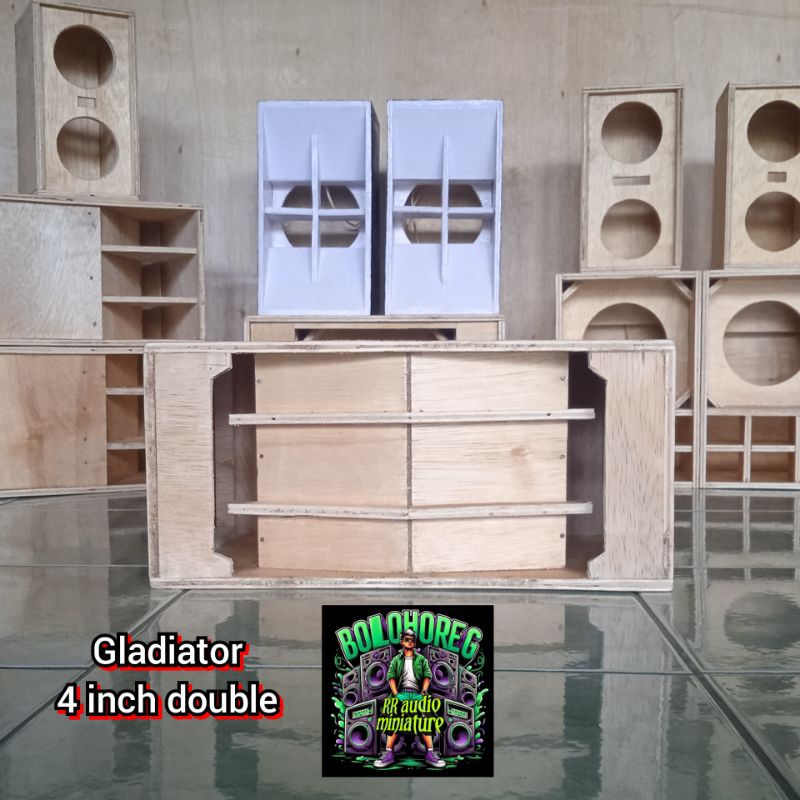 Jual box gladiator sub 4 inch double | Shopee Indonesia