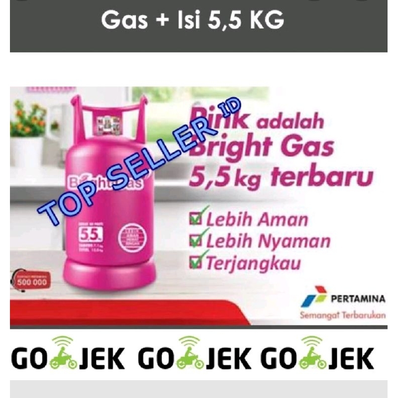 Jual Bright Gas Pink 5,5 KG Tabung + Isi FULL LPG Elpiji Masak Asli ...