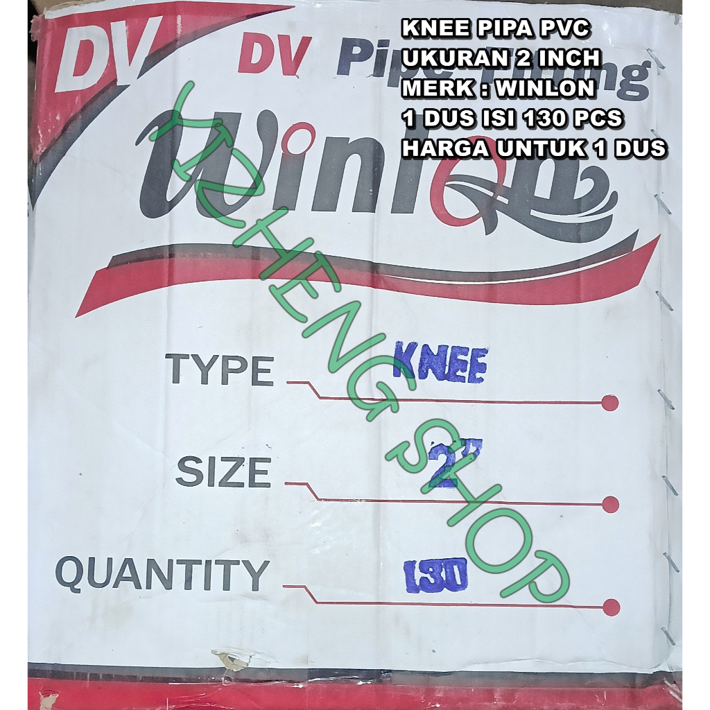 Jual KNEE PVC 2 INCH WINLON HARGA 1 DUS (130PCS) | Shopee Indonesia