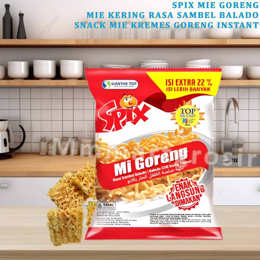 Jual Mie Spix / Snack Mie Goreng Kremes Instan / Mie Kering Rasa Sambal ...