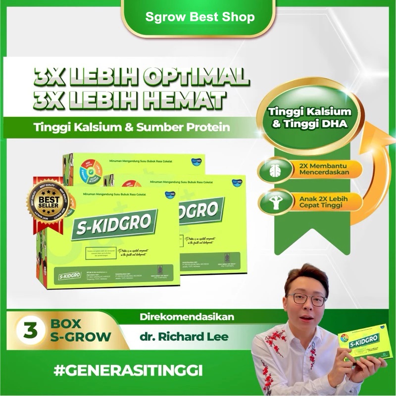Jual S-KIDGRO Suplemen Menambah Tinggi Badan Anak Terbaik - 3 BOX ...