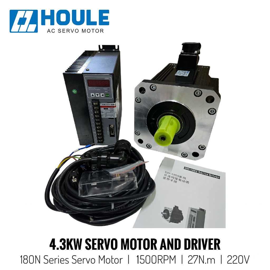 Jual Houle SH4MN 4300W 27Nm 180N 220V AC Servo Motor Driver 4.3kw ...
