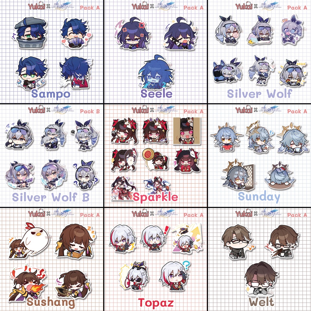 Jual Stiker Honkai Star Rail (HSR) Premium - Sticker Pack Collection ...