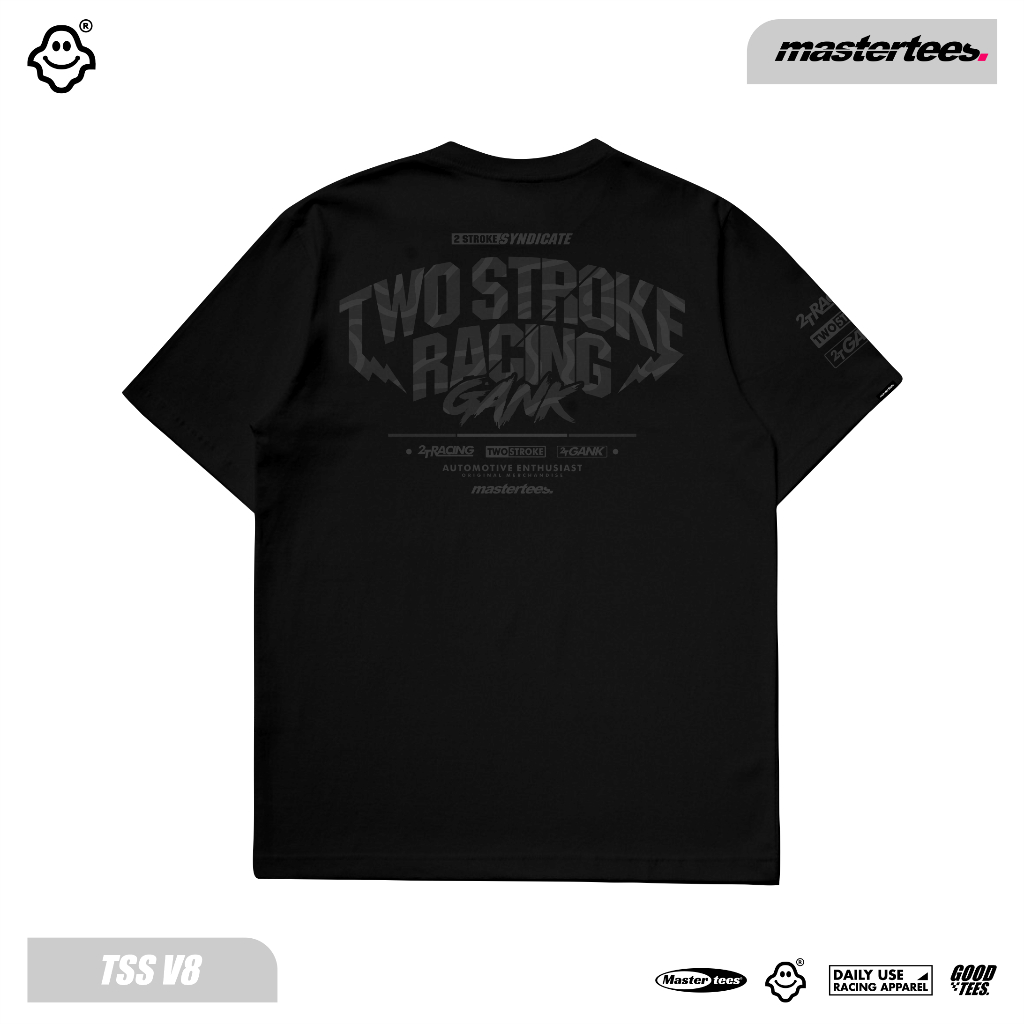 Jual KAOS TWO STROKE BLACK ON BLACK TSS V8 | FIZR NINJA SS RX KING 2 ...