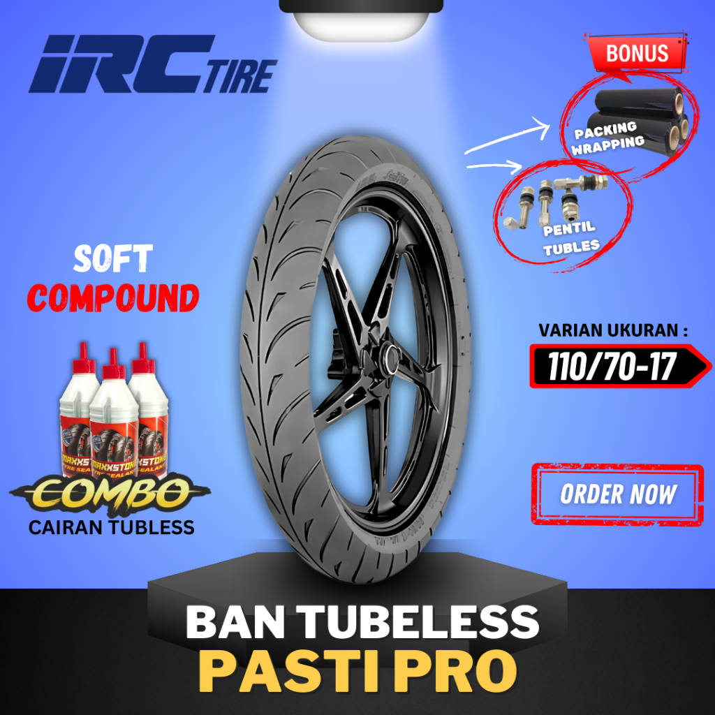 Jual [READY COD] BAN IRC SOFT COMPOUND FASTI PRO ( 110/70-17 ) BAN RACING IRC PASTI PRO TUBLES ...