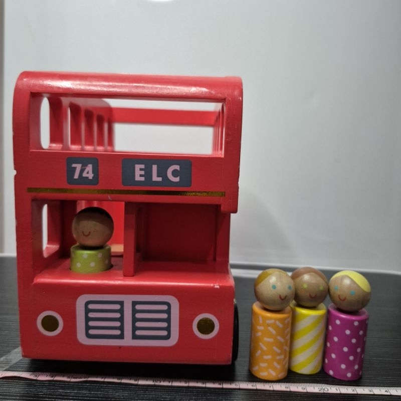 Jual London Bus Kayu Mainan anak Edukasi Montesori ELC | Shopee Indonesia