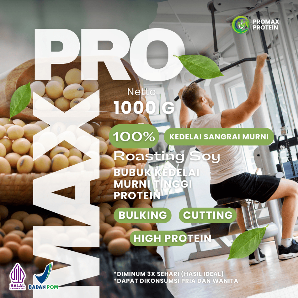 Jual Susu Bubuk Protein Kedelai Murni Pro Max Whey Protein 1000 Gram ...