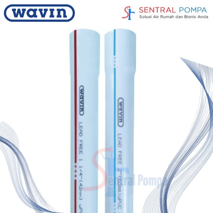 Jual Pipa PVC Wavin AW Putih 1/2" 3/4" 1" ukuran 1/2 - 1 inch panjang 1 ...