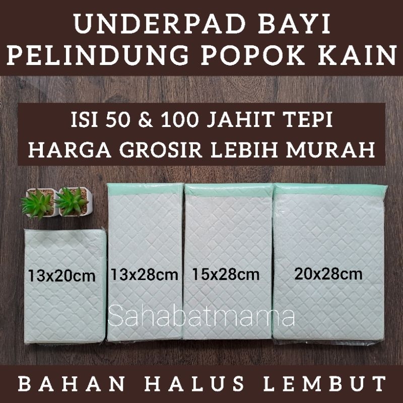 Jual SENSl DlAPRO ISI 50 & 100 UNDERPAD BAYI JAHIT TEPI PAS UKURAN ...