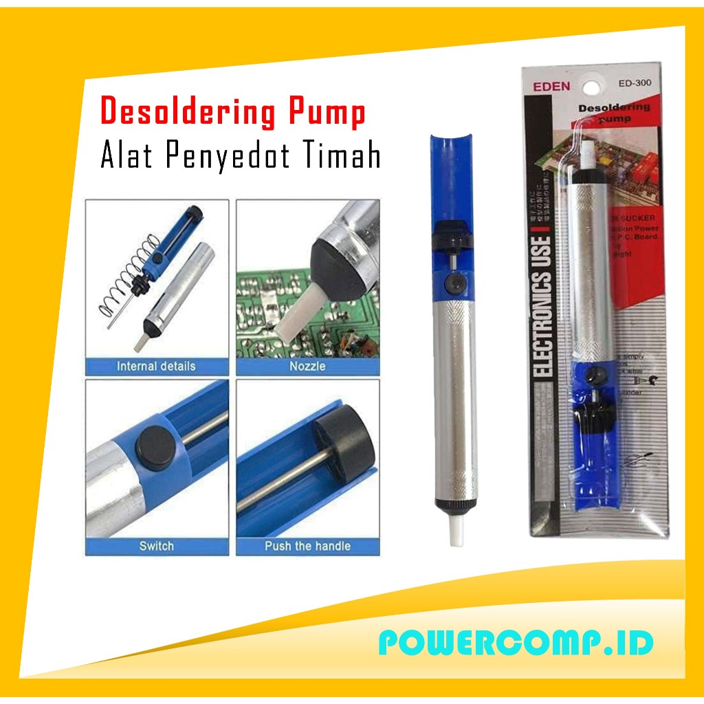 Jual Alat Penghisap Timah Solder! Eden Solder Sucker Desoldering Vacuum ...