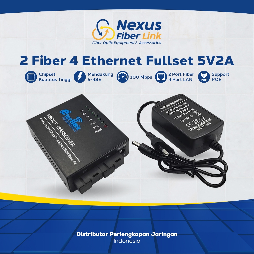 Jual HTB Pontianak Eterlnik 2 FO 4 LAN - FullSet + Adaptor | Shopee ...